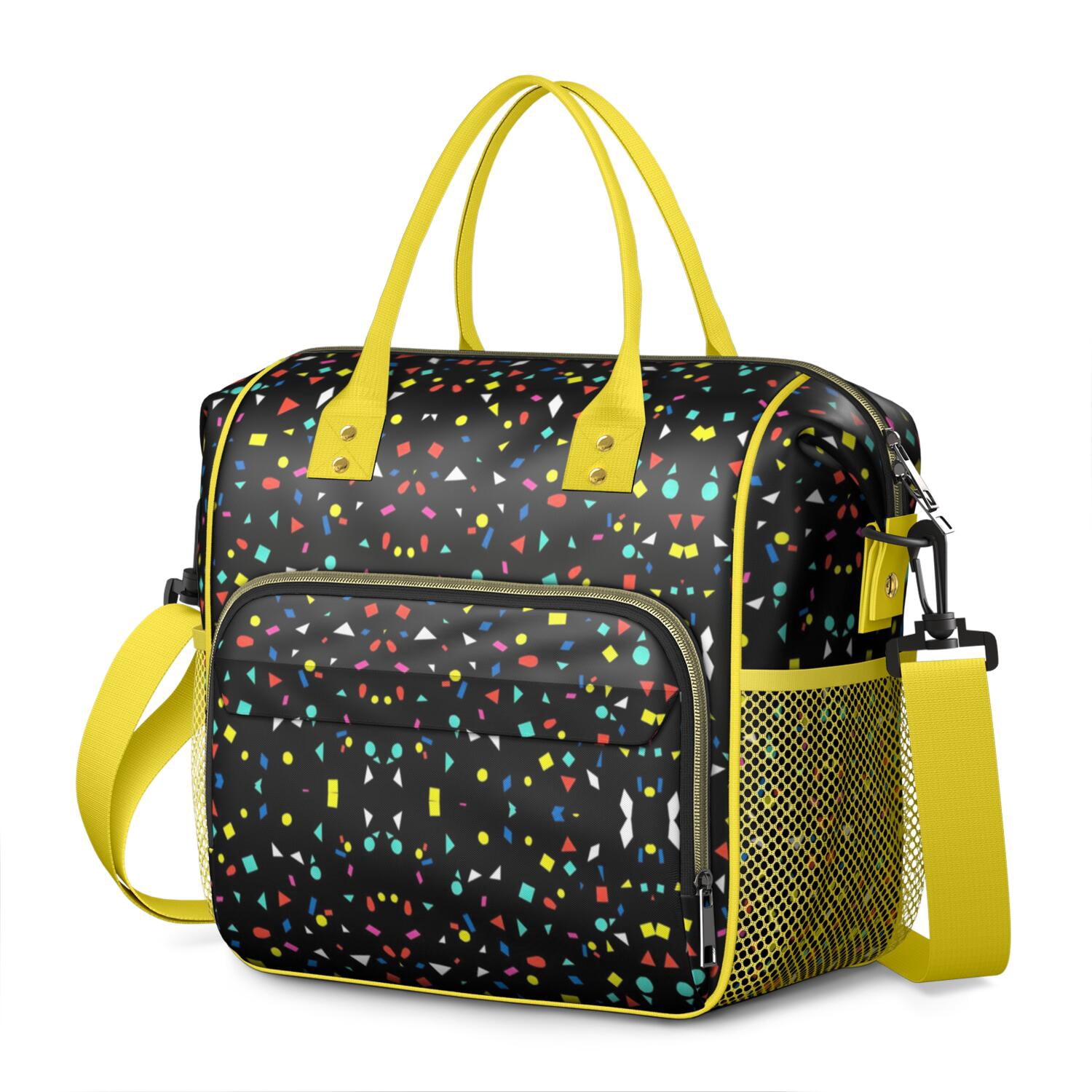 Retro Dots Design Large Lunch Box – Leakproof Insulated Lunch Tote with ...