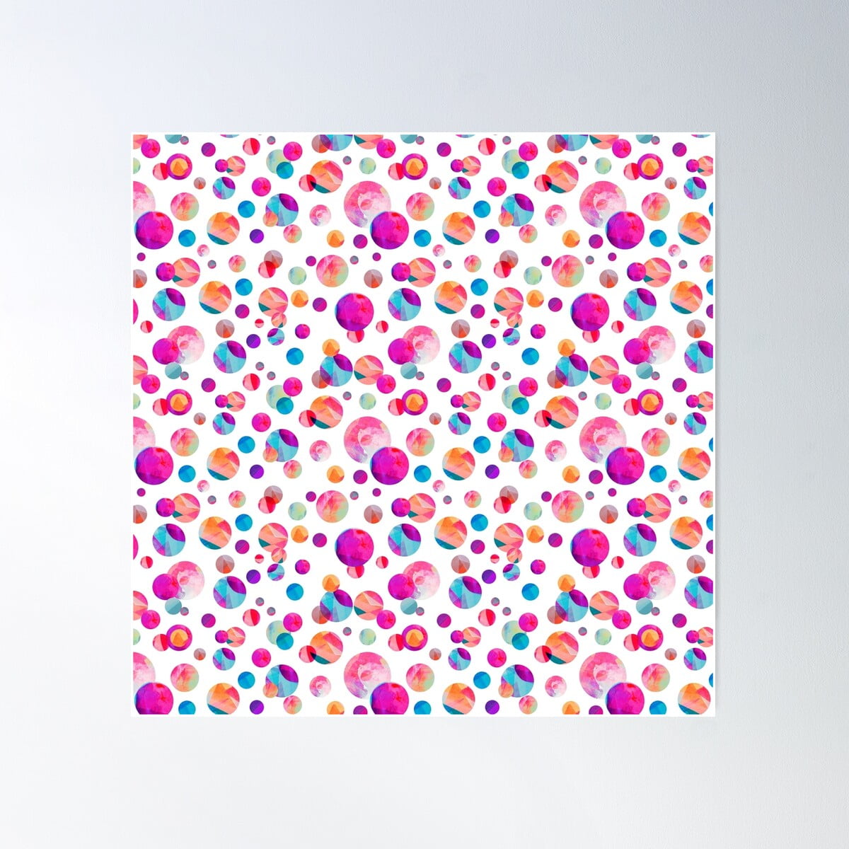 Retro Dots Poster Wall Art, Modern Wall Decor For Living Room Bedroom ...