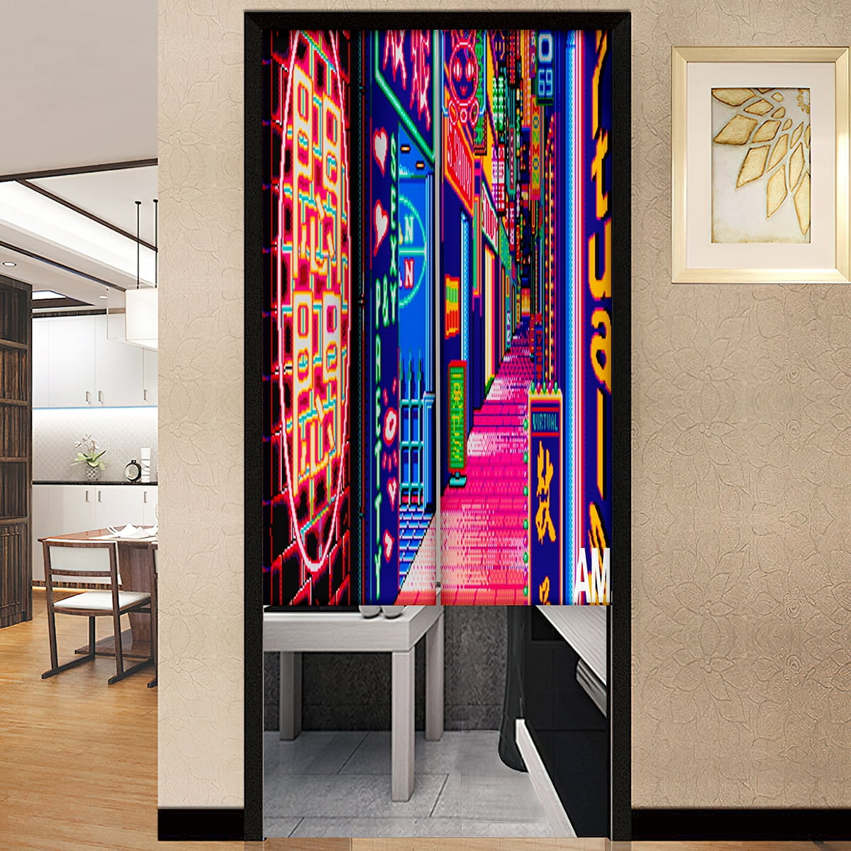 Retro Dragon Printing Door Curtain Kids Studio Chinese Panel Japanese ...