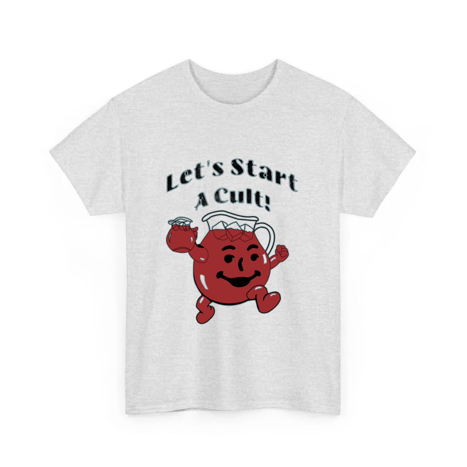 Retro Drink Inspired Tee Let's Start a Cult Shirt 90s Vintage - Walmart.com