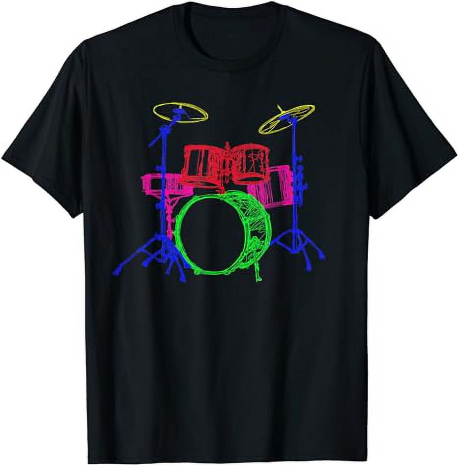 Retro Drum Instrument T Shirt Unique 80s Drumming Gift - Walmart.com