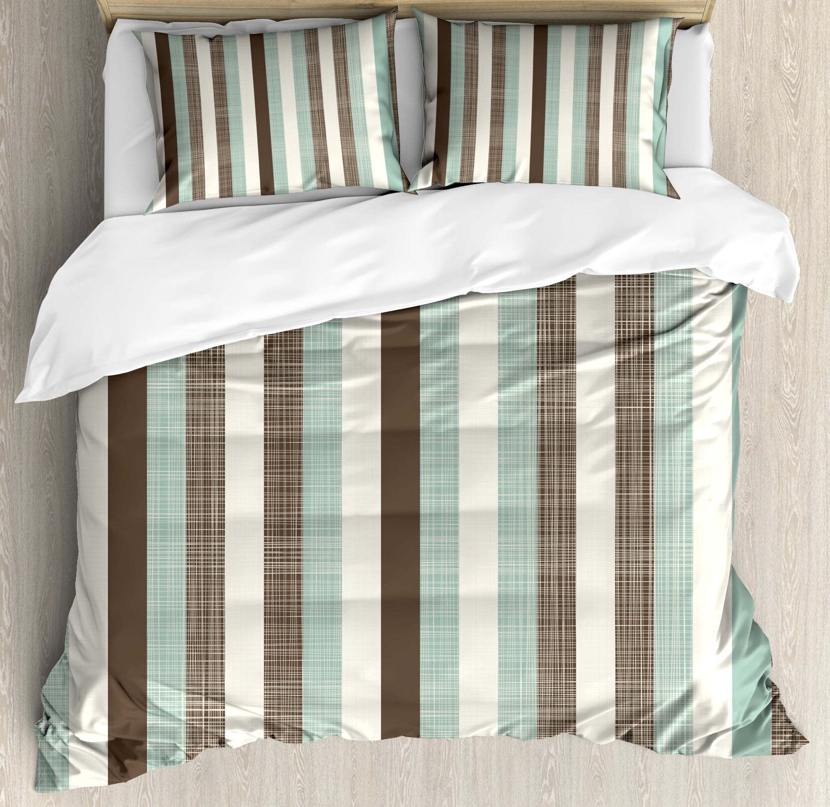 Retro Duvet Cover Set, Classical Vertical Stripes Pattern Texture Image ...