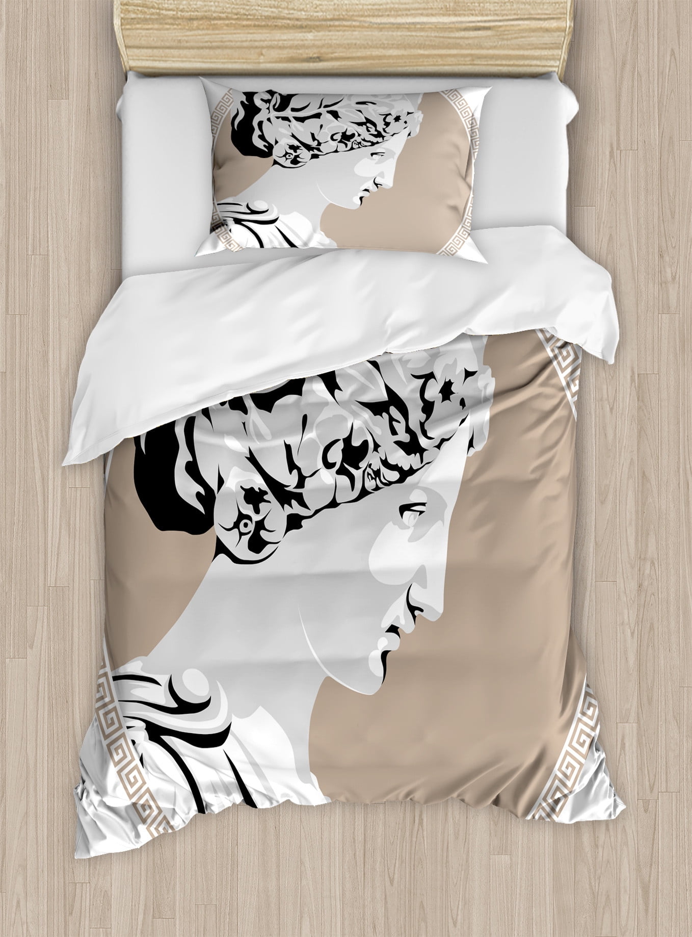 Retro Duvet Cover Set, European Folk Beauty Muse Divine Woman Picture ...