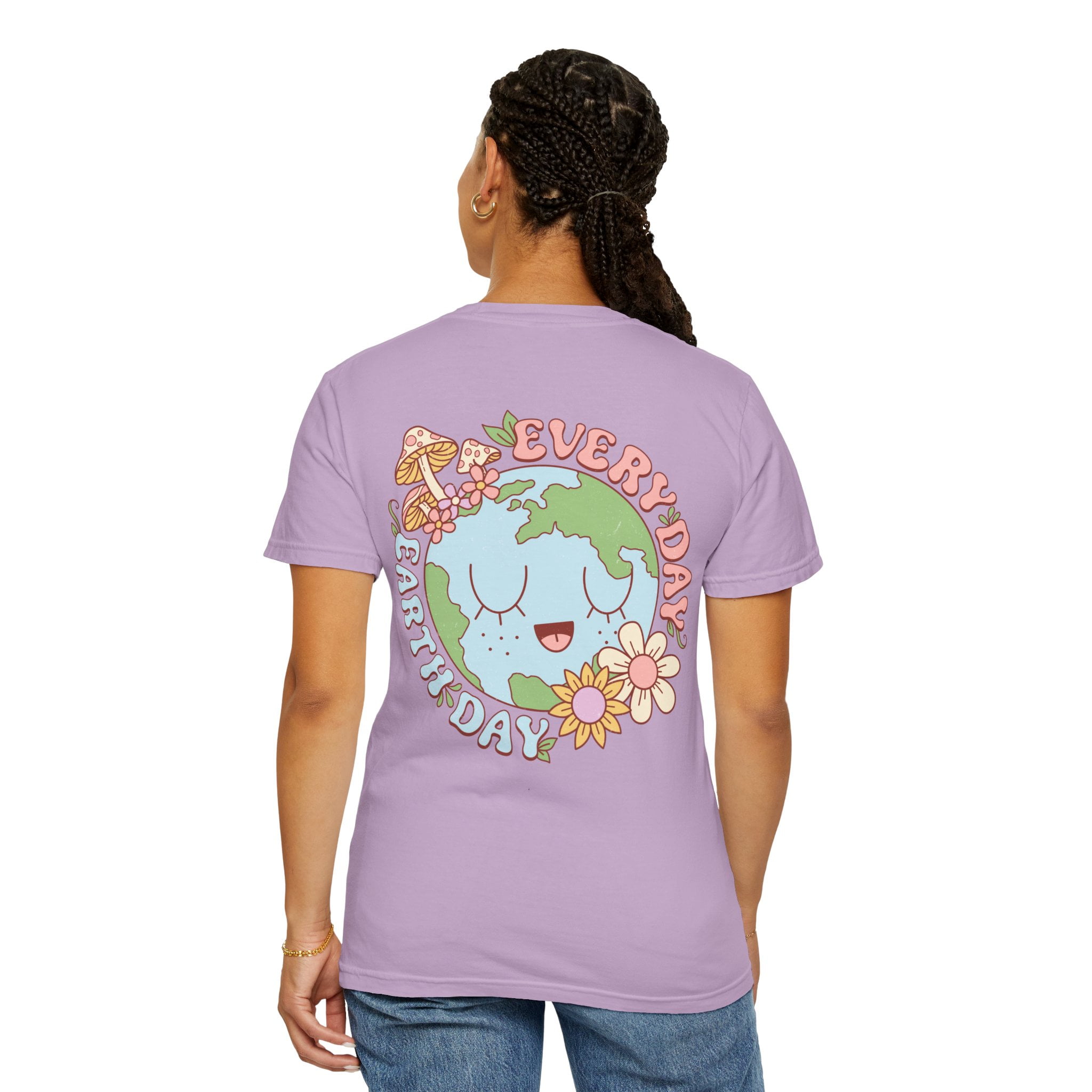 Retro Earth Day Comfort Colors Front/Back Unisex Shirt - Walmart.com