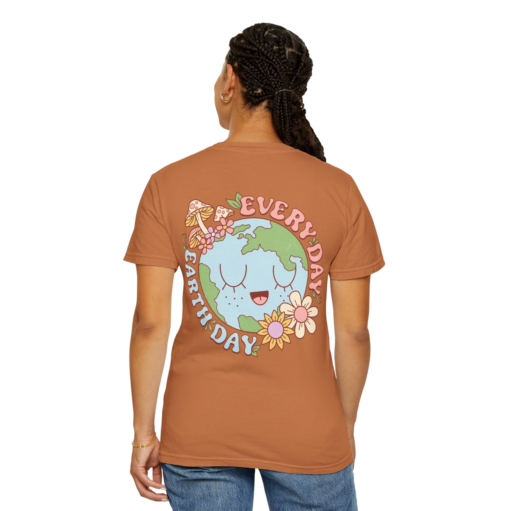 Retro Earth Day Comfort Colors Front/Back Unisex Shirt - Walmart.com