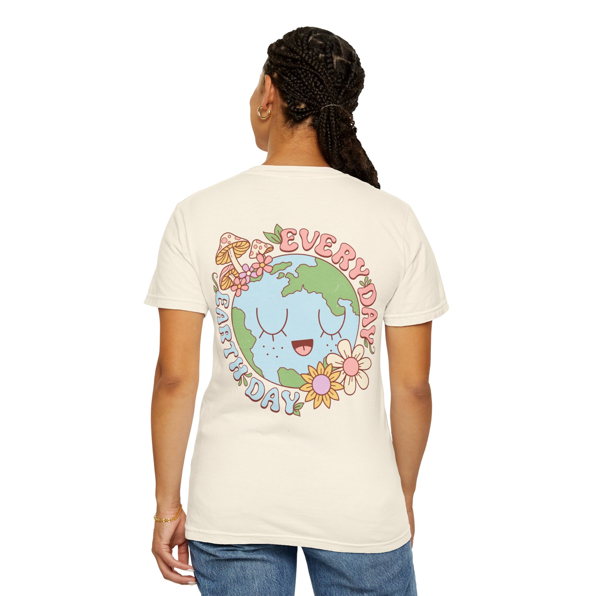Retro Earth Day Comfort Colors Front/Back Unisex Shirt - Walmart.com