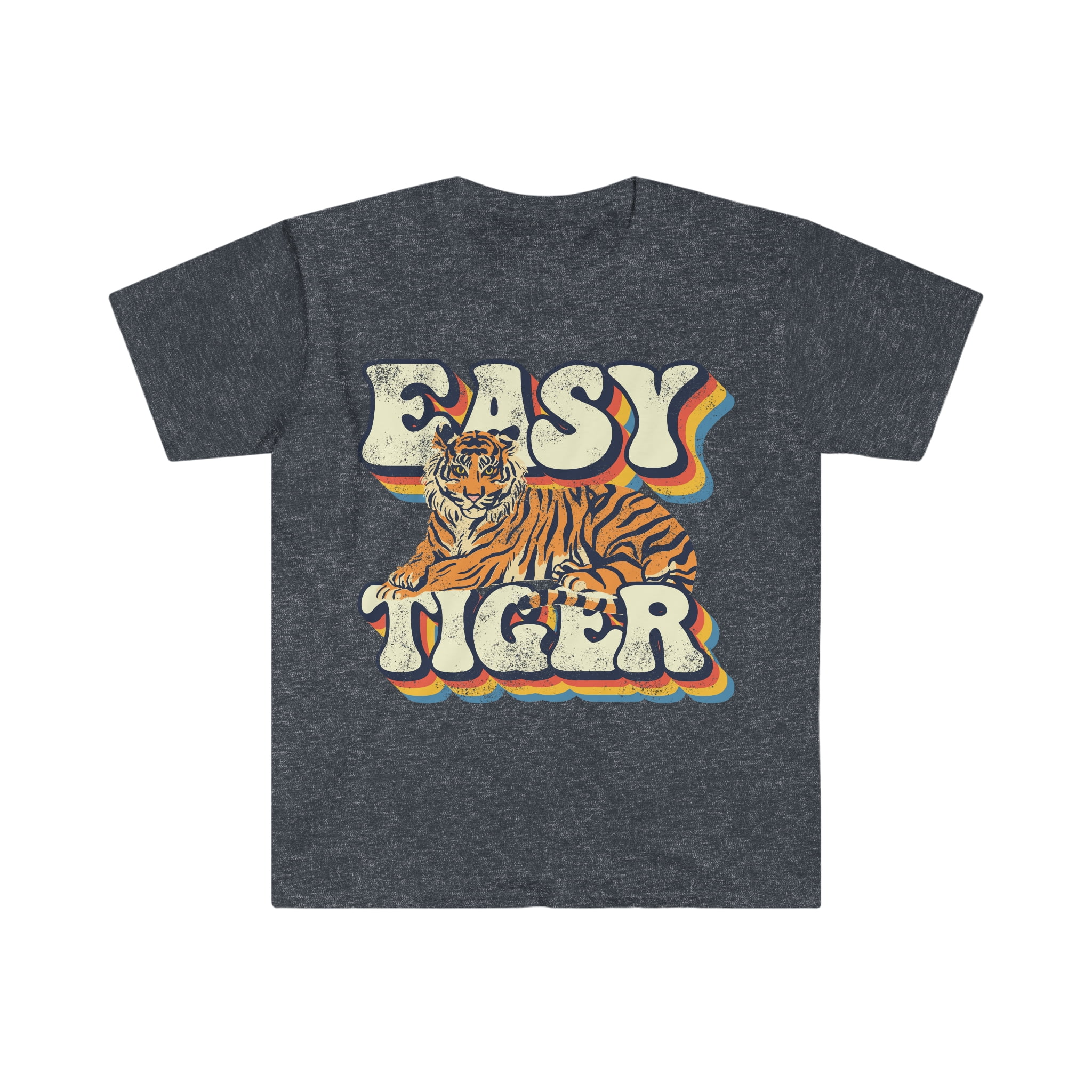Retro Easy Tiger T-shirt Vintage Rainbow Tiger Lover Shirt Tiger Gift ...
