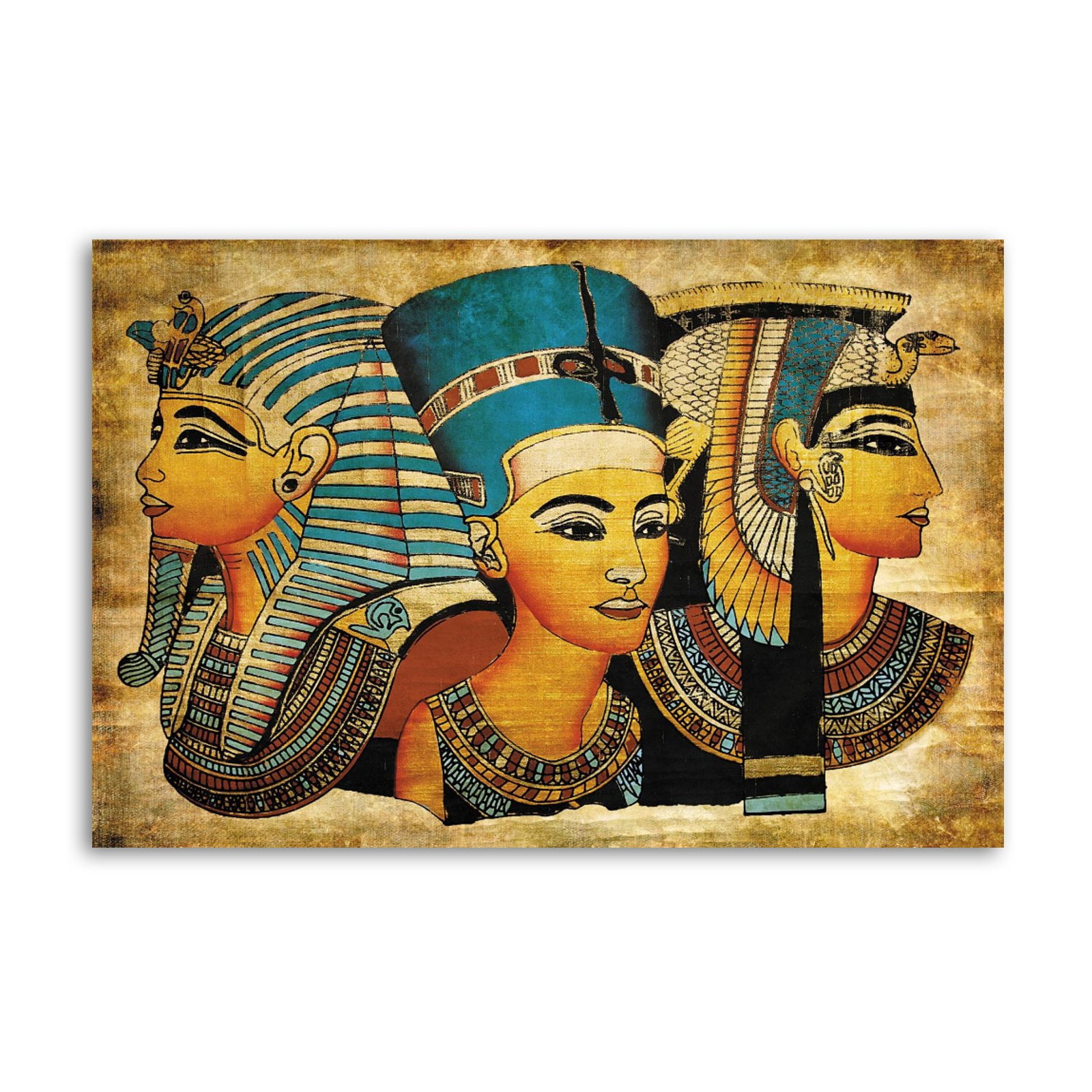 Retro Egypt Papyrus Pharaoh Character Hieroglyphics Artworks Picture ...