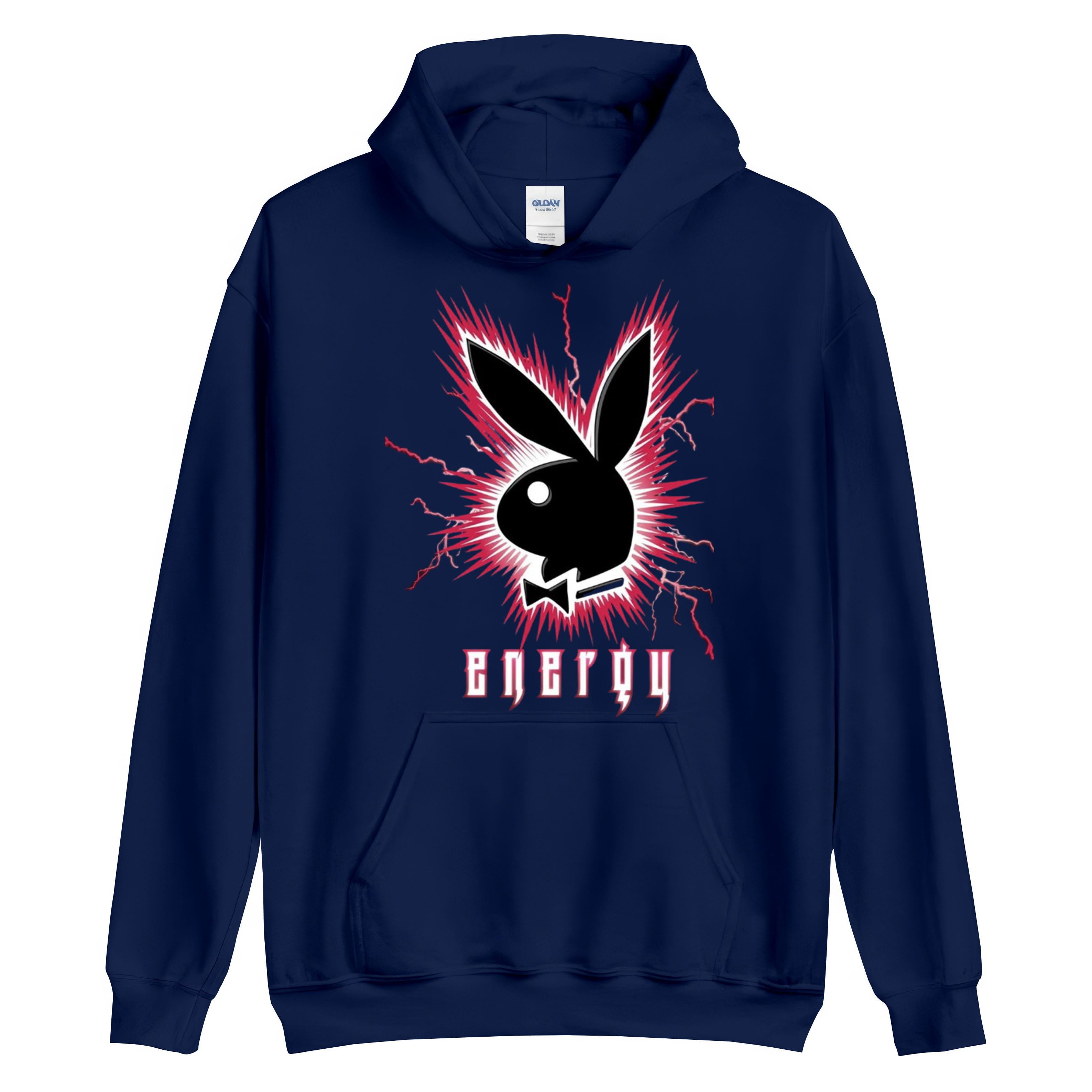 Retro Electric Bunny Logo Poster - Neon Energy Vibes, Bold Aesthetic-C ...