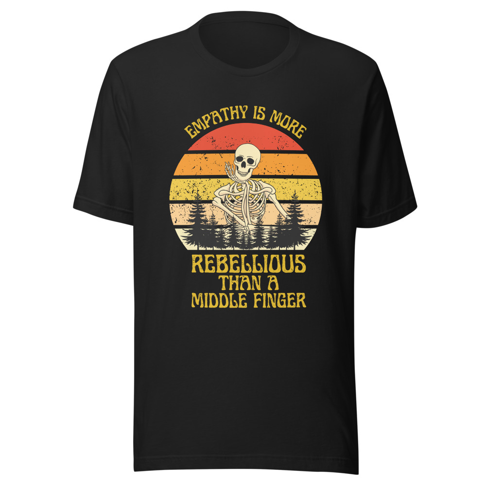 Retro Empathy Is More Rebellious Shirt (Vintage Black, S) - Walmart.com