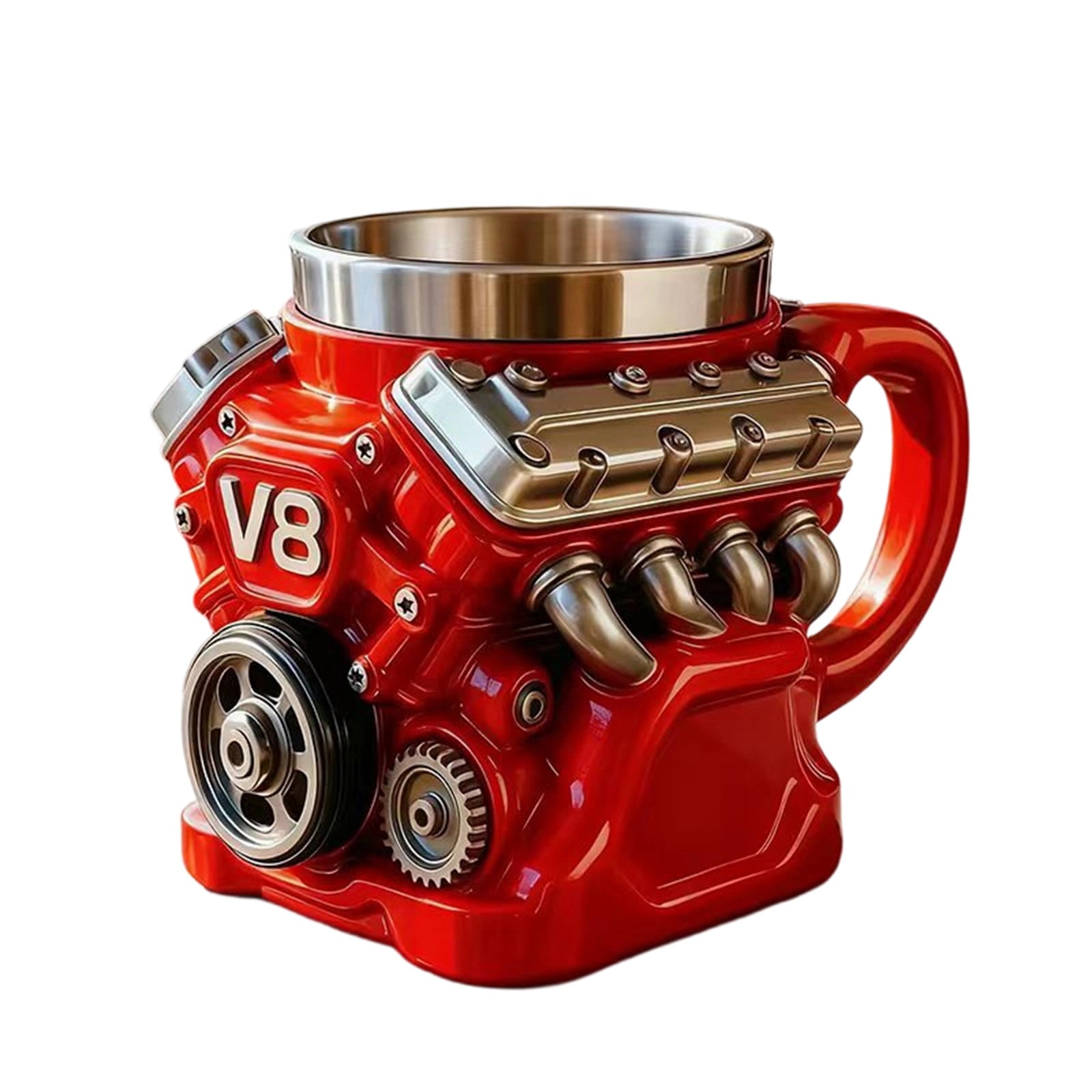 Retro Engine Coffee Mug, V8/V6 Engines Stainless Steel Cup ...