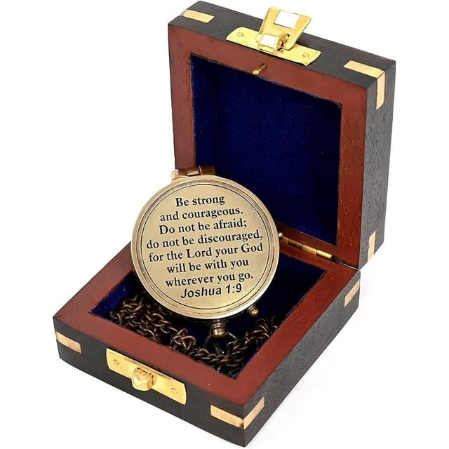 Retro Engraved Compass, Customized Brass Compass for Anniversary ...