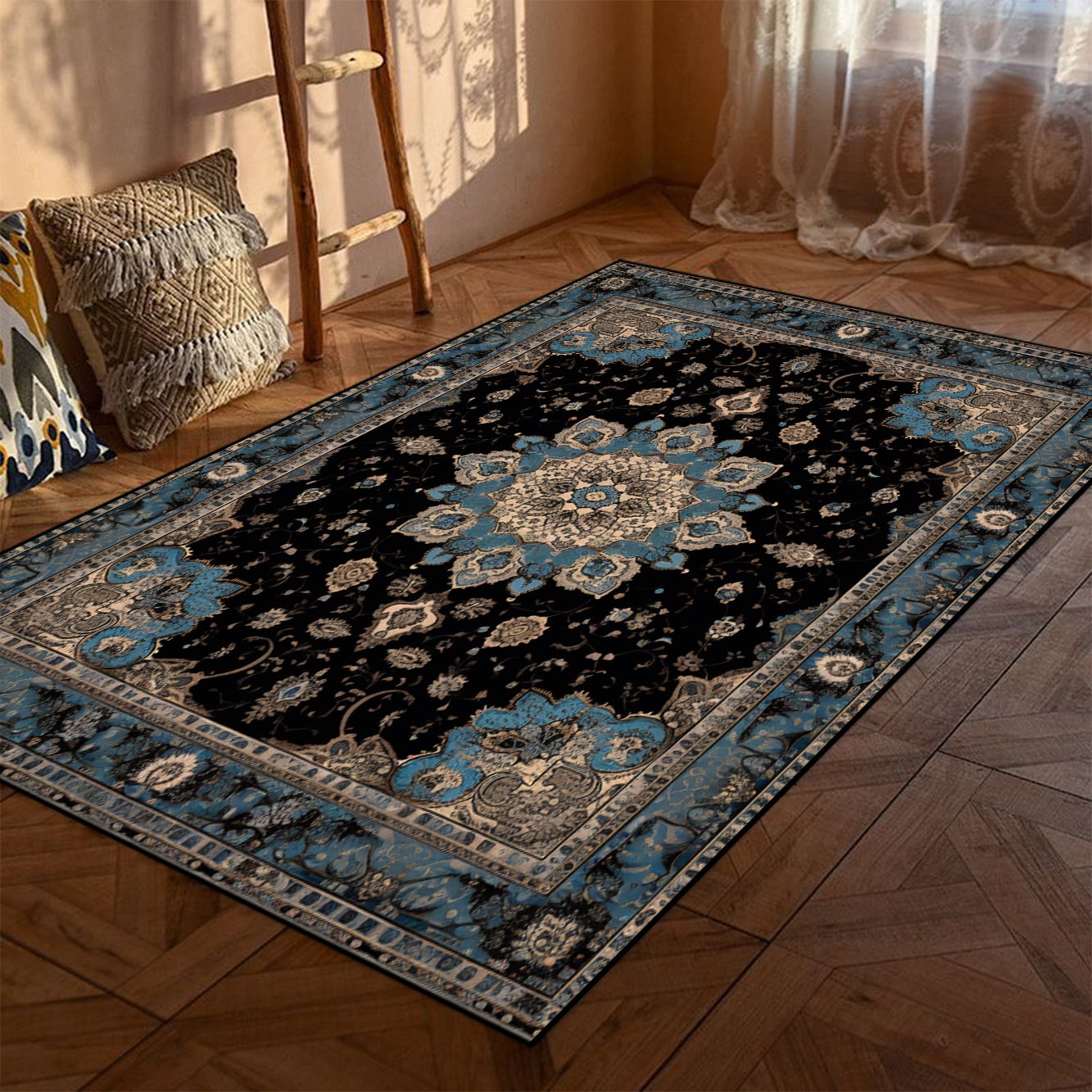 Retro Ethnic Style Carpet for Living Room Persian American Large Area ...