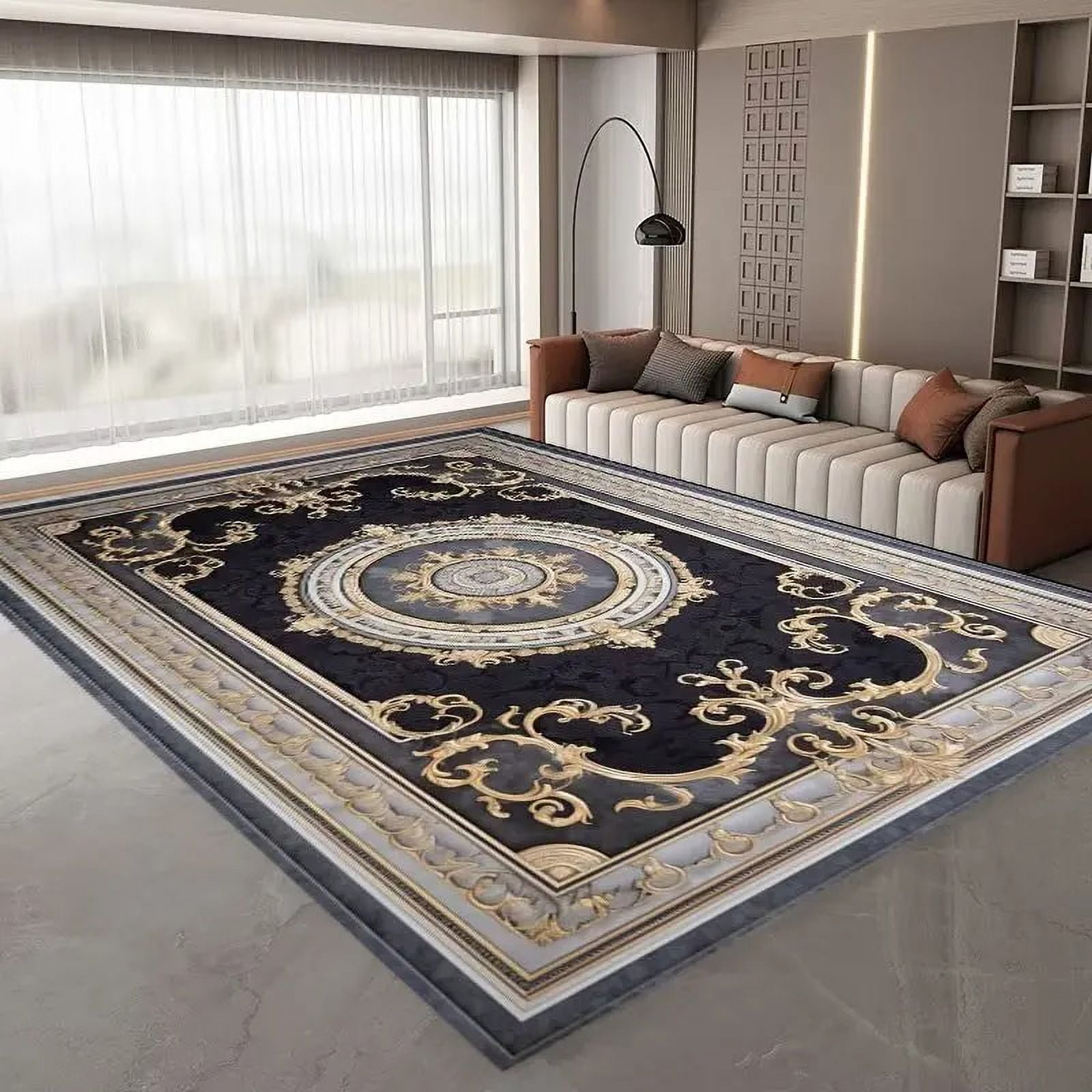 Retro European Style Carpet for Living Room Balcony Sofas Large Area ...