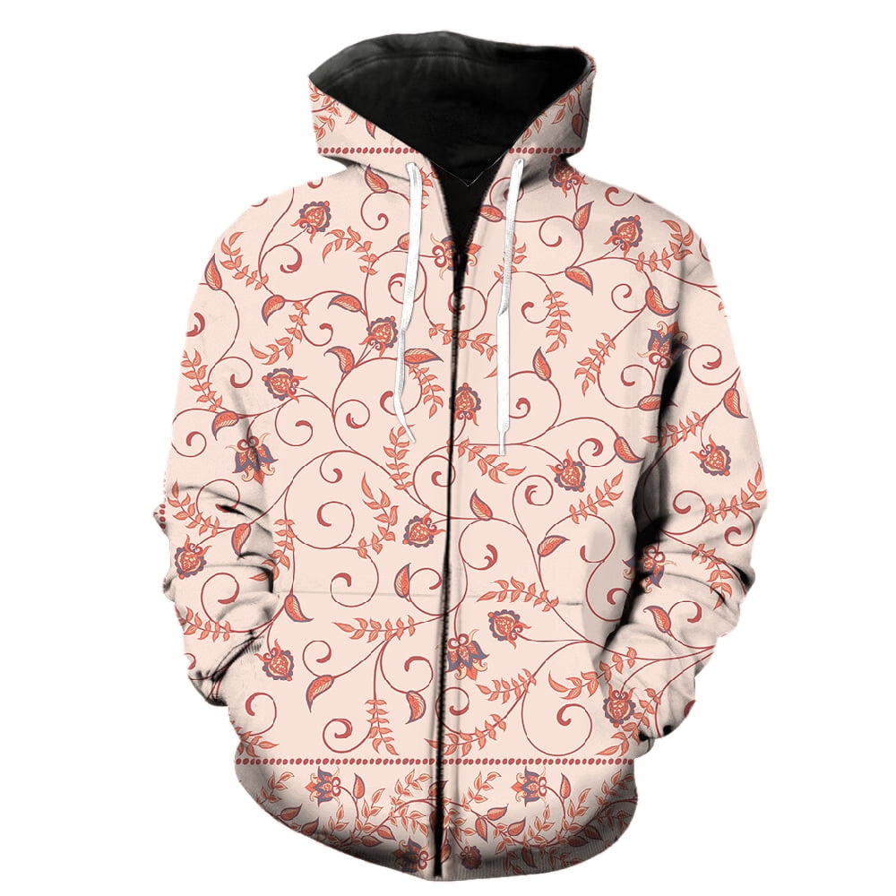 Retro Exotic Style Men's Zipper Hoodie Funny Tops Casual Sweatshirts ...