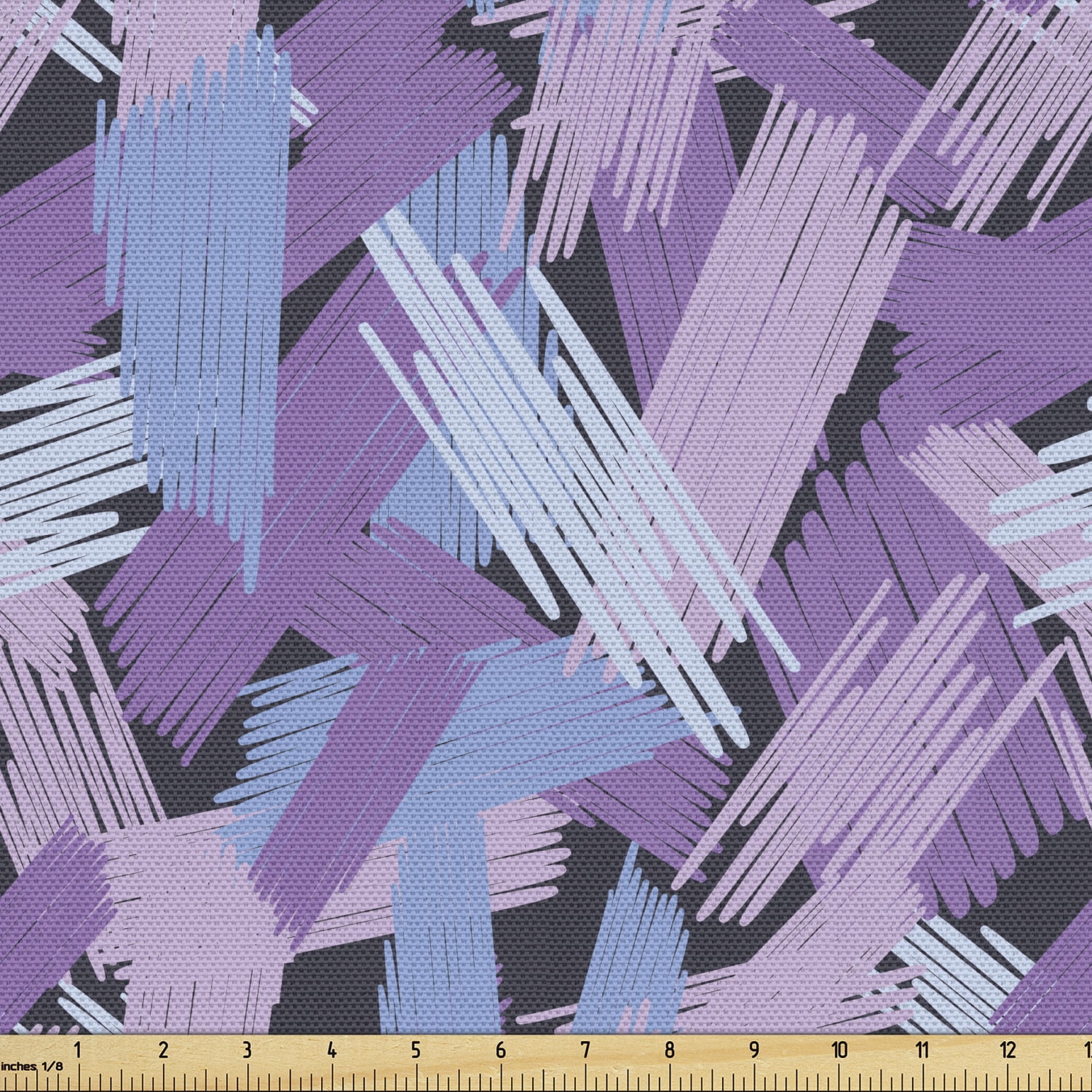Ambesonne Retro Fabric by the Yard Upholstery, Funky Hatched Doodle ...