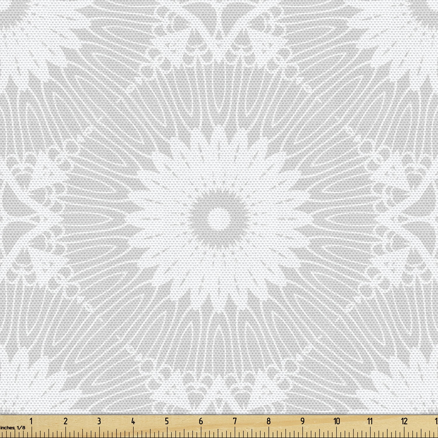 Ambesonne Retro Fabric by the Yard Upholstery, Muted Floral Motifs ...