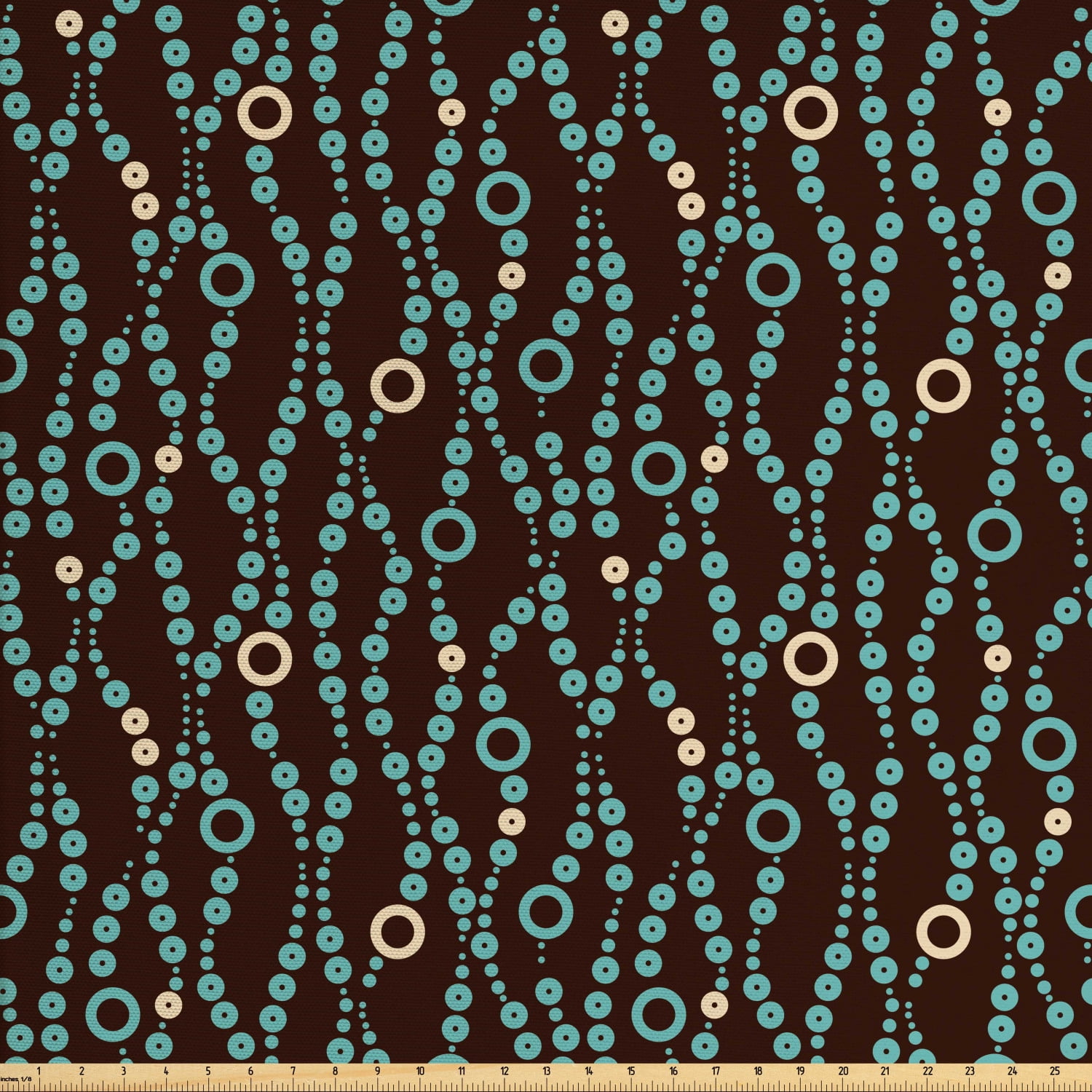 Retro Fabric by the Yard, Nostalgic Geometry Inspired Pattern with ...