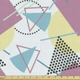 Ambesonne Retro Fabric by the Yard Upholstery, Pastel Funky Memphis, 1 ...