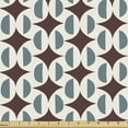 Ambesonne Retro Fabric by the Yard Upholstery, Vintage Geometric Funky ...