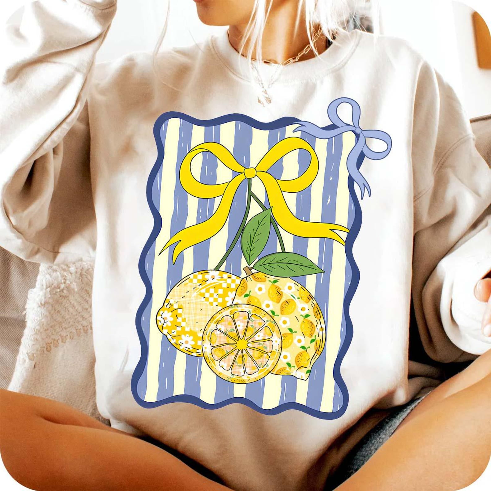 Retro Fancy Lemon Coquette Bow tshirt, Mama Lemon Everyday tshirt ...