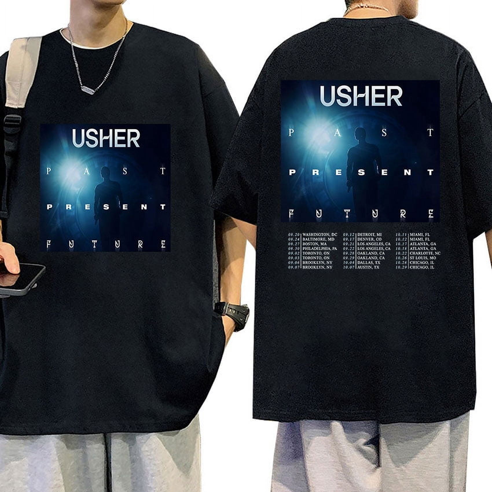 Retro Fashion Hip Hop Tee, Double Side Oversized Cotton Streetwear ...