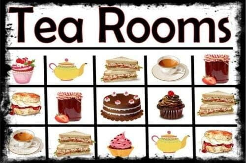 Retro Fashion Metal Tin Sign Afternoon Tea and Refreshments Fast Food ...
