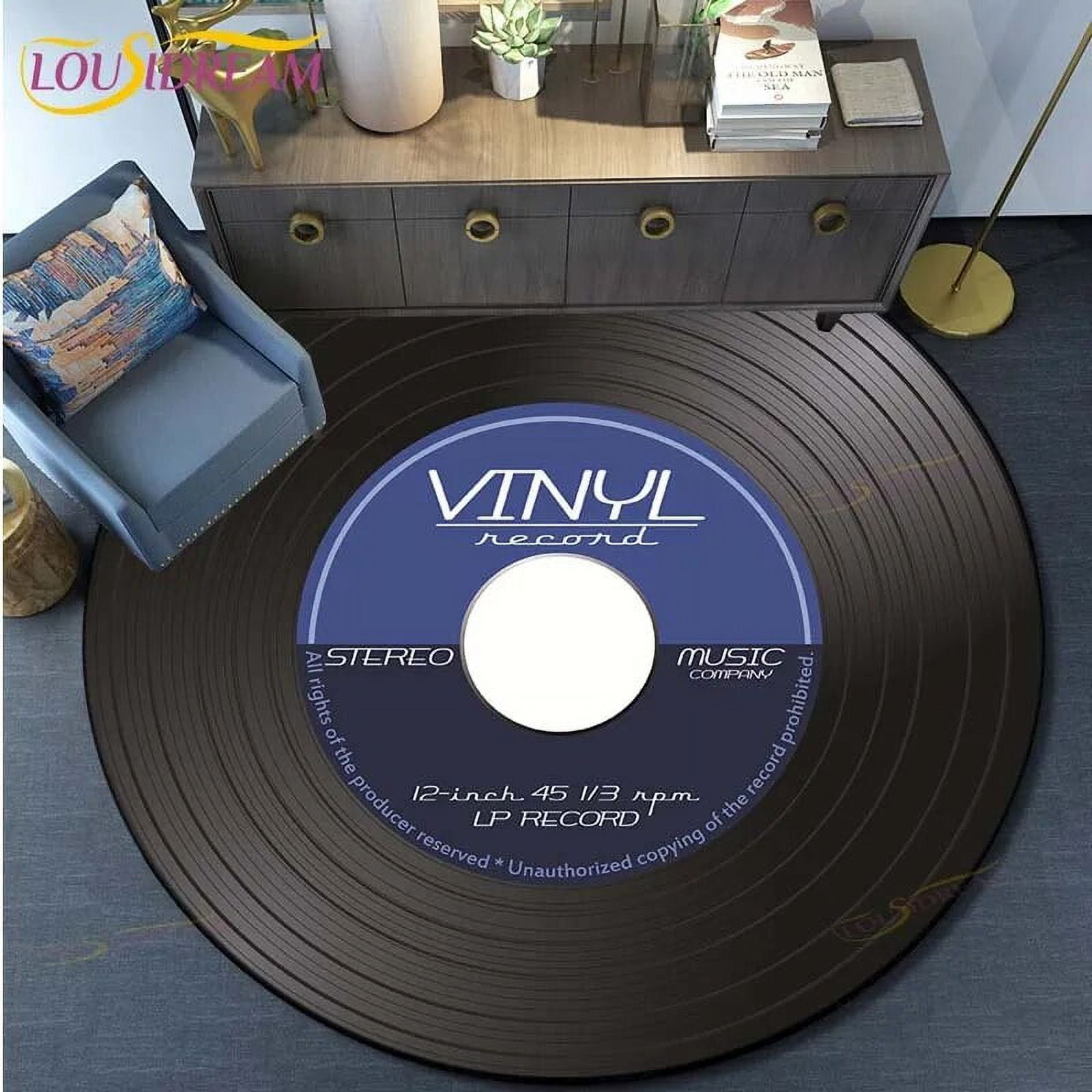 Retro Fashion Personality Vinyl Record Rug Living Room r Mancave Rug ...