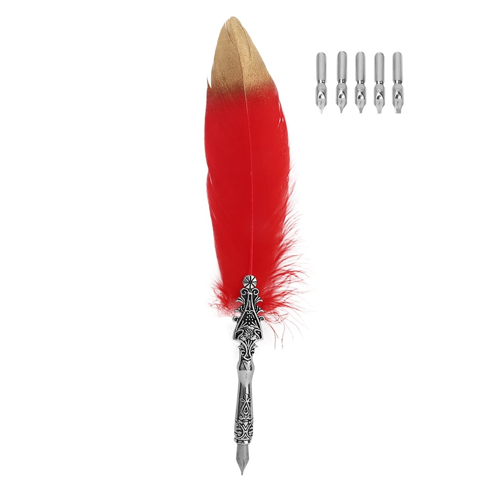 Retro Feather Pen, Lasting Attractive Dip Quill Pen, European Dip Quill ...