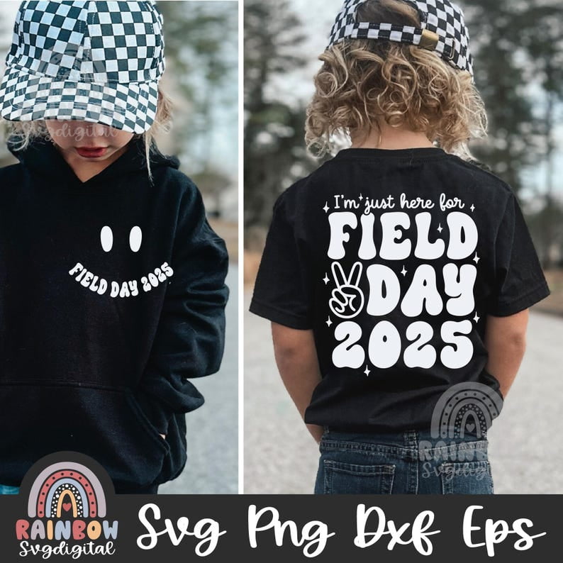 Retro Field Day Shirt Svg Png, I'm just here For Field Day 2025 Svg ...