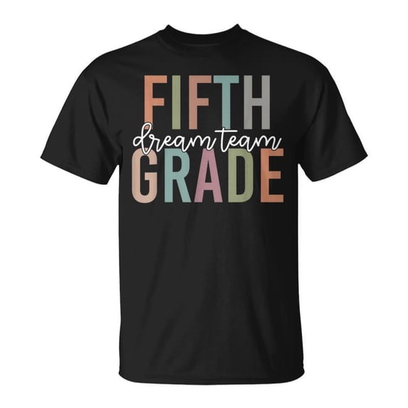 Retro Fifth Grade Dream Team Groovy Teacher Back To School TShirt ...