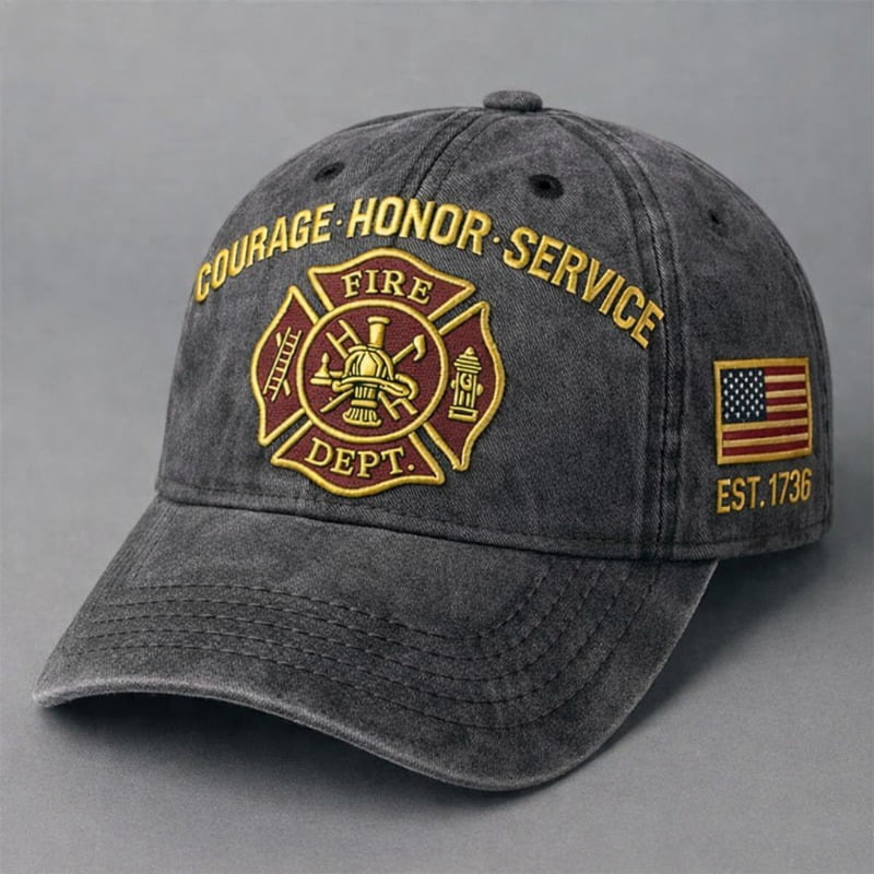 Retro Fire Department Tribute Cap: A Treasured Collectible with Courage ...