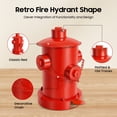 Retro Fire Hydrant Shaped Metal Trash Can with Foot Pedal & Decorative ...