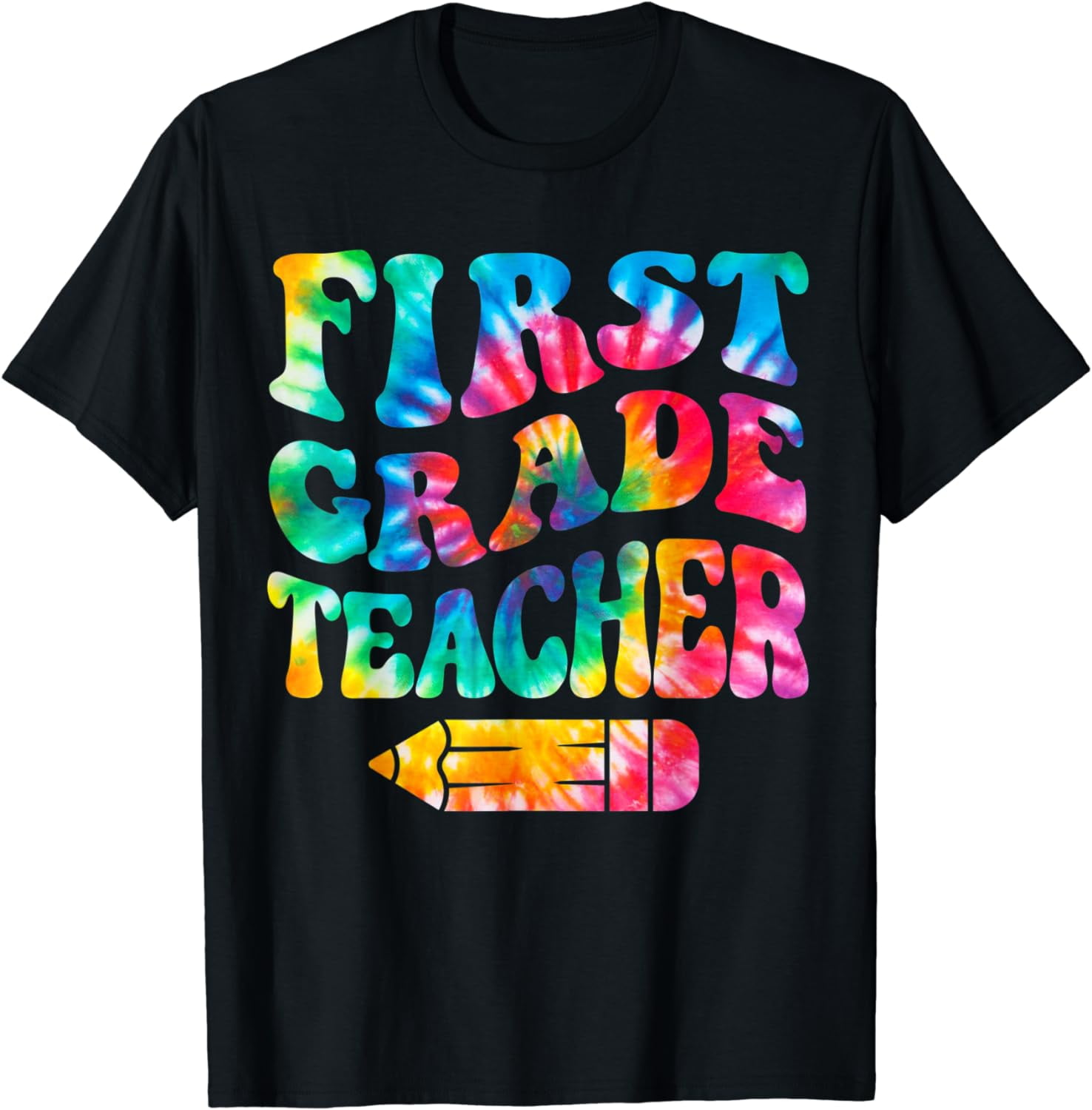 Retro First Grade Teacher Tie Dye Funny 1st Grade Teacher T-Shirt ...
