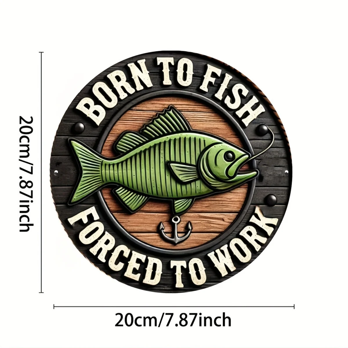 Retro Fishing Wall Sign: Fishing Enthusiast, Trapped by Reality 8 x 8 ...