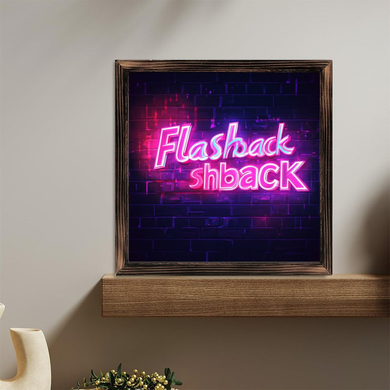 Retro Flashback Wooden Sign Wall Plaque - Vintage Art Decoration, Wall ...