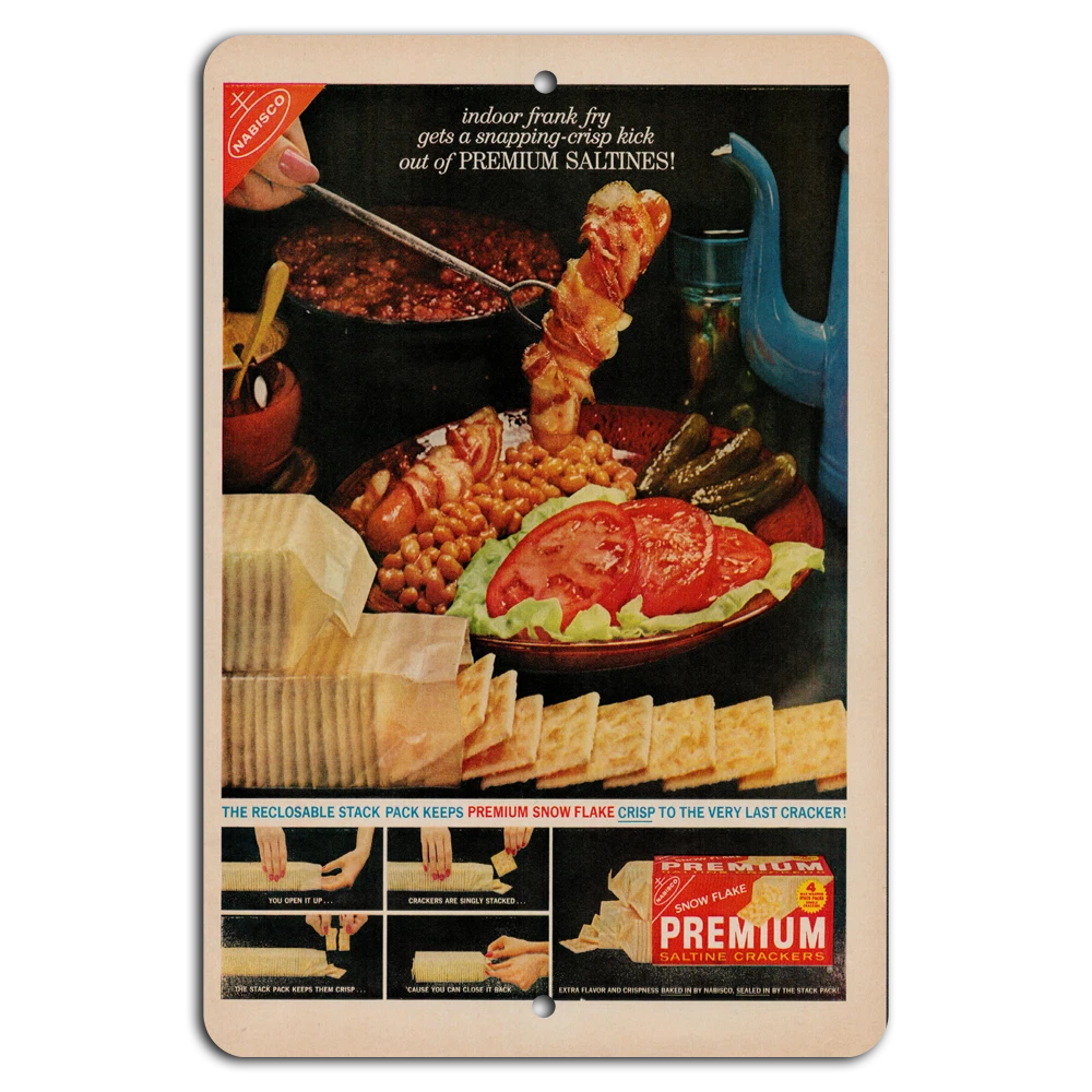 Retro Flavor: Nabisco Premium Saltines Nostalgic Kitchen Sign - Walmart.com