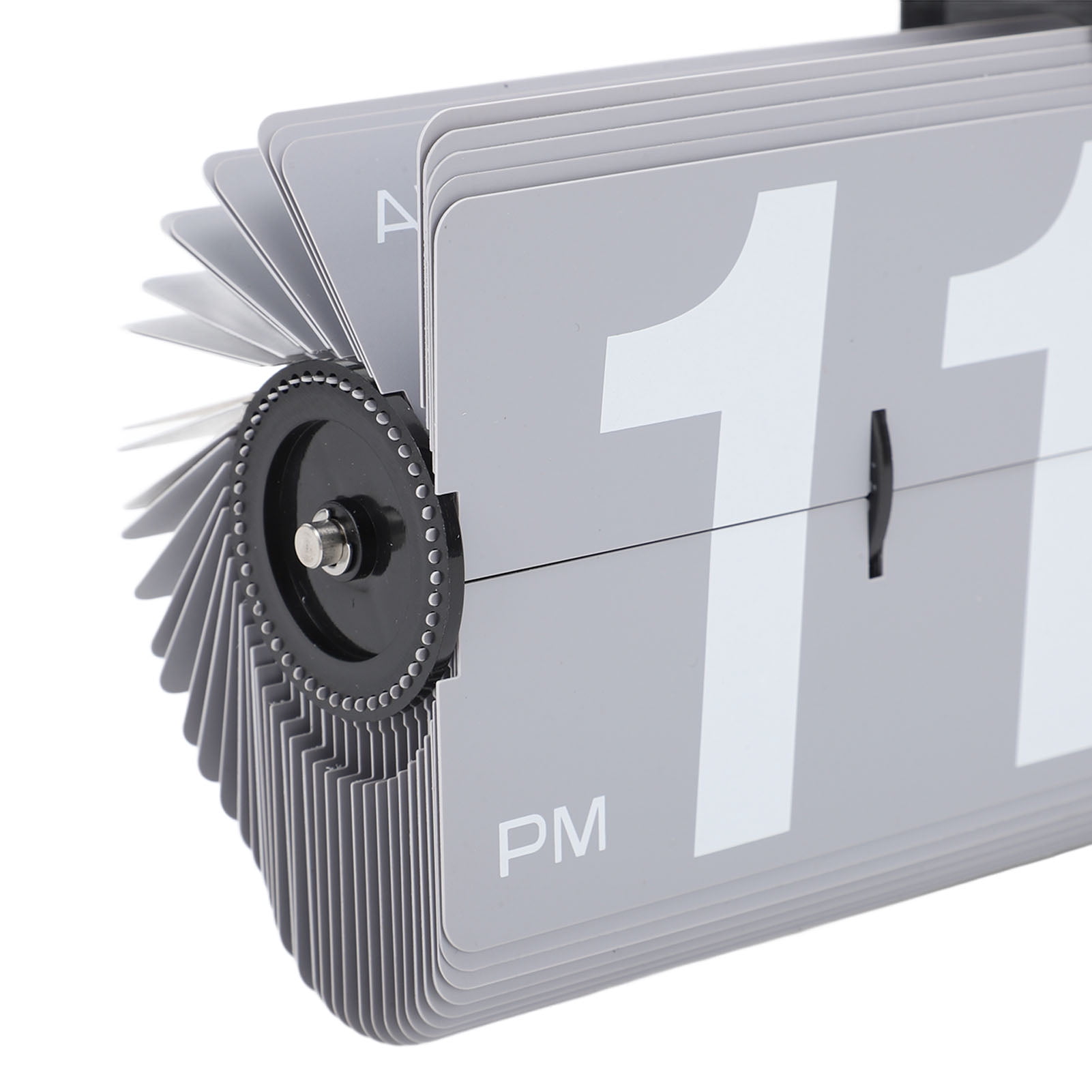 Retro Flip Clock, Stainless Steel PVC, Automatic Page Turning, 12,Hour ...