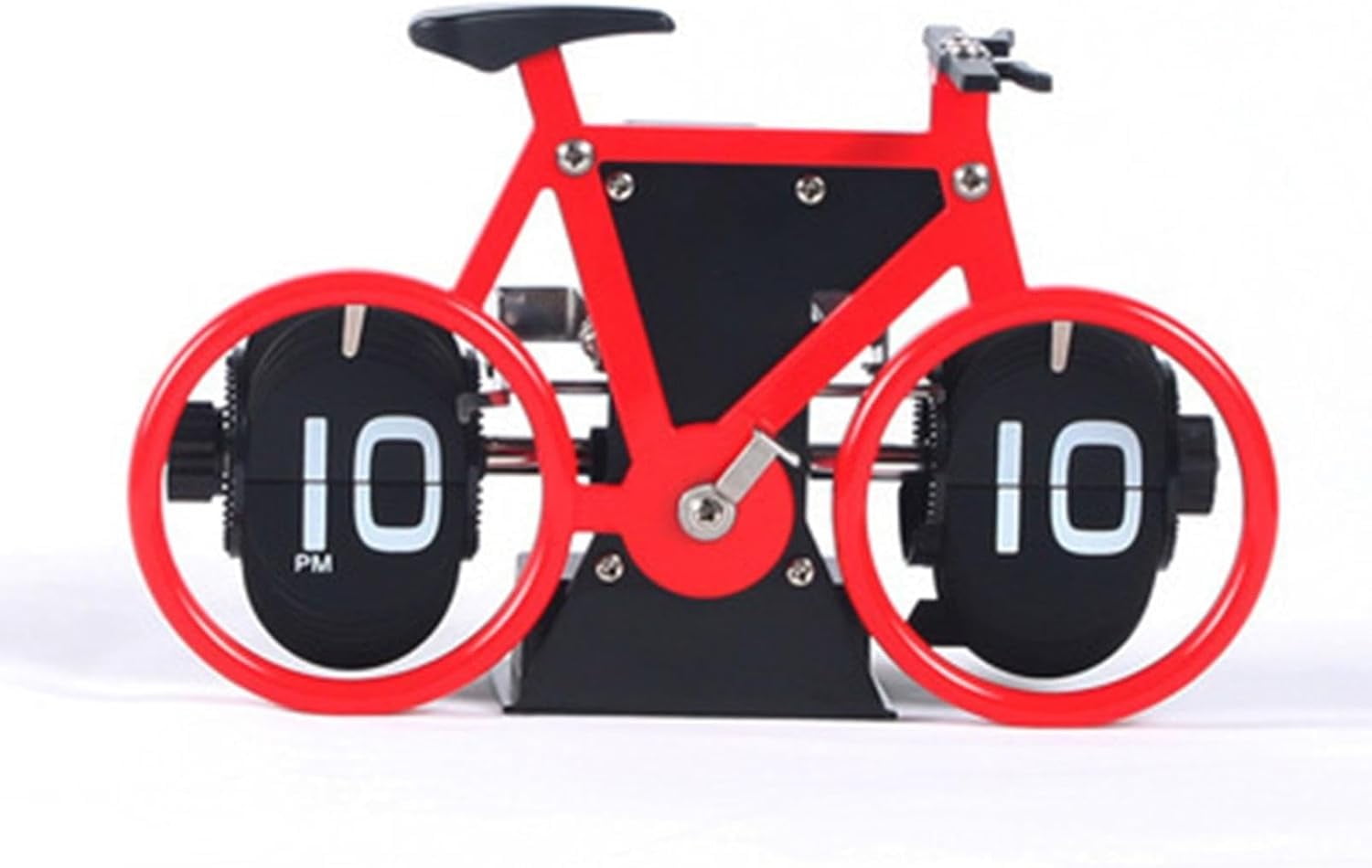 Retro Flip Desk Clock, Bike Shape Wonderfully Carved Flip Clock Style ...