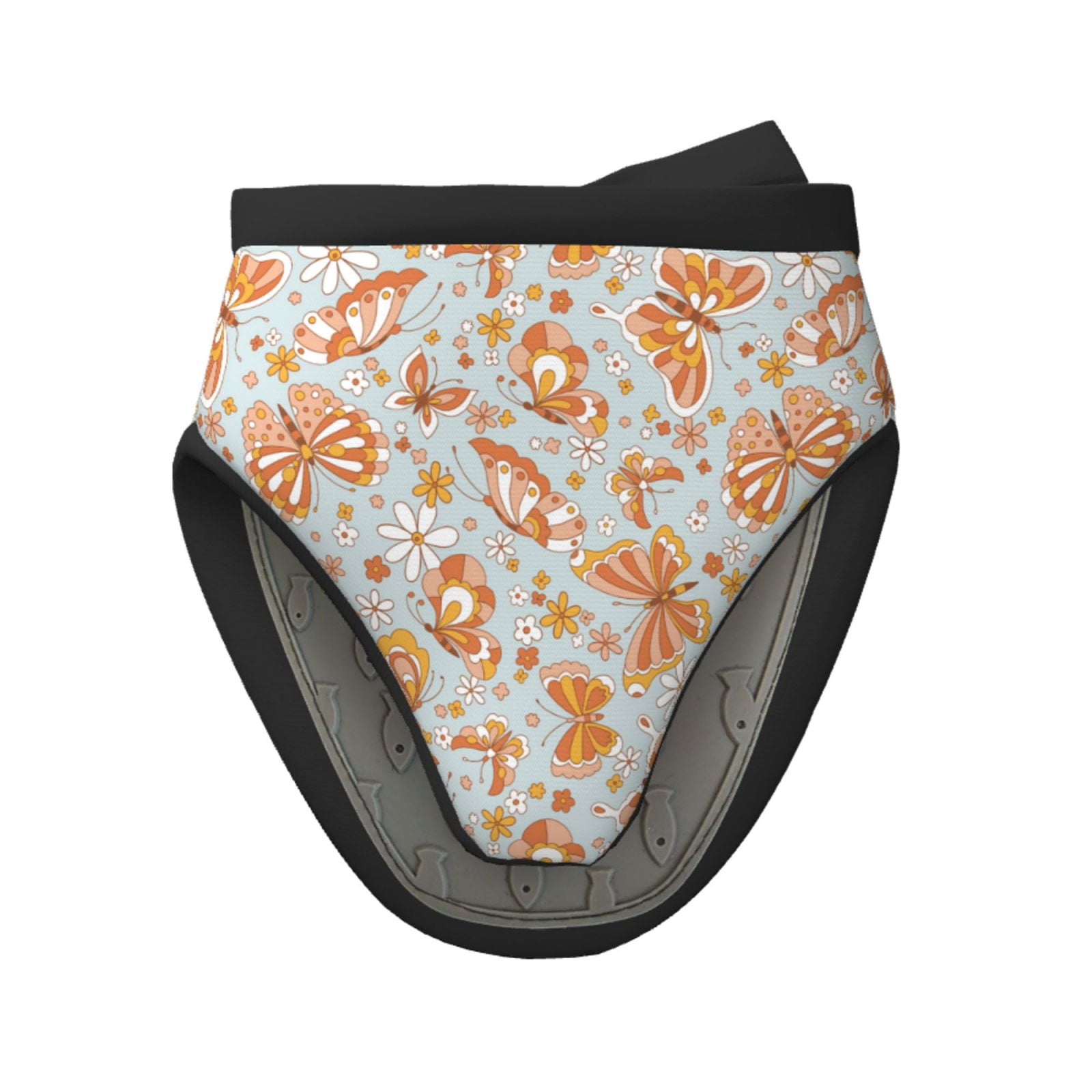 Retro Floral Butterfly Oven Mitts Heat Resistant with Hanging Loop ...