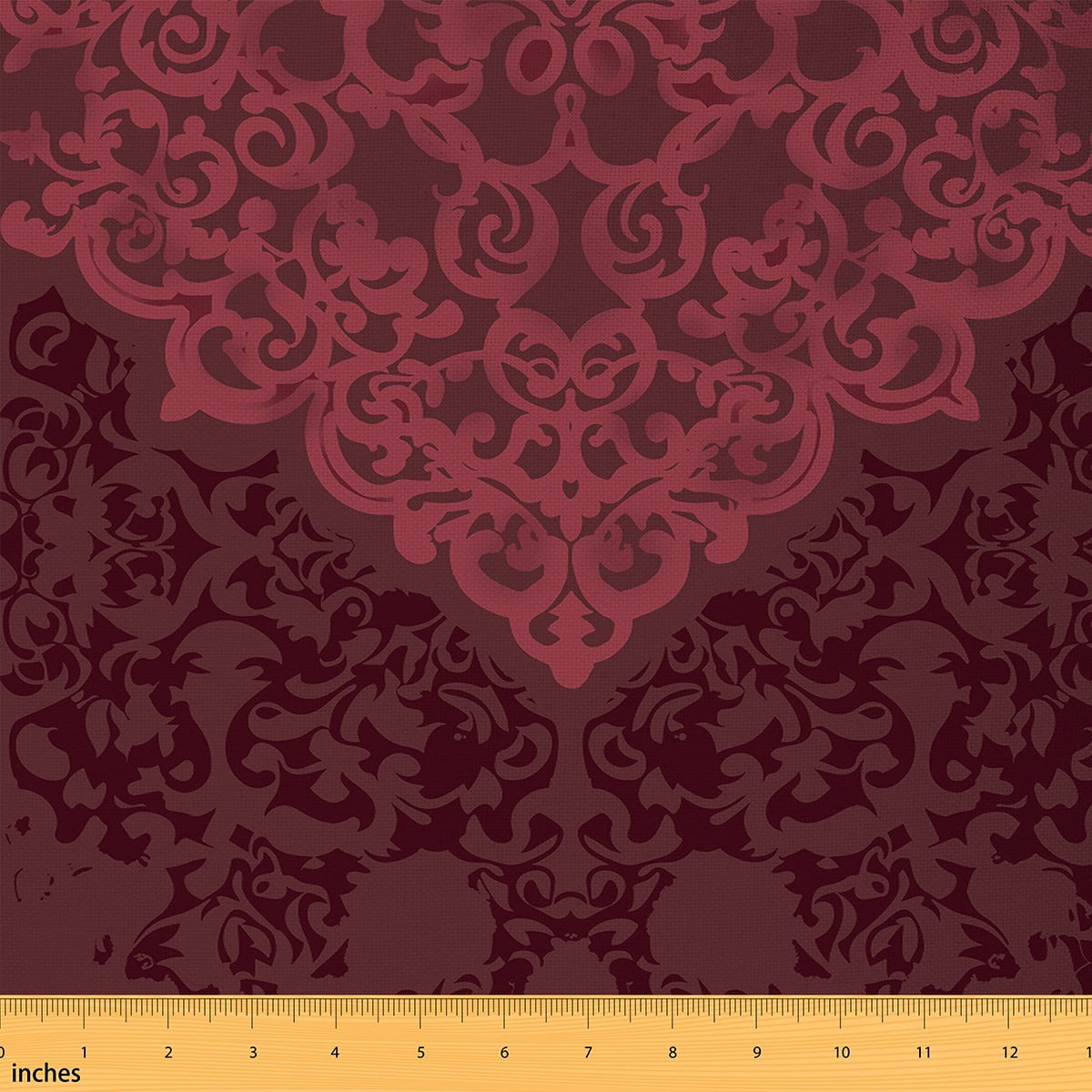 Retro Floral Fabric By The Yard,Gothic Baroque Damask Upholstery Fabric ...