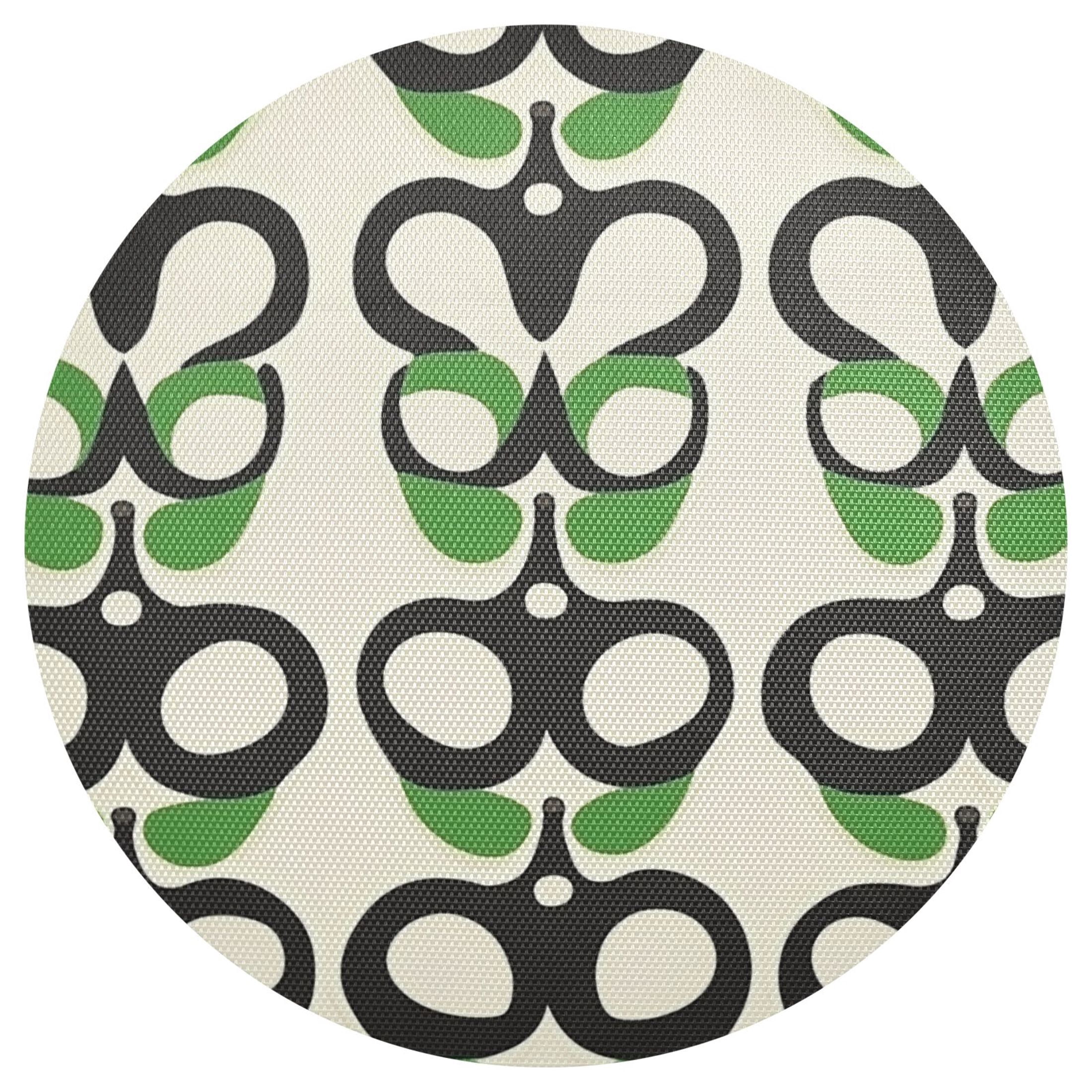 Retro Floral Pattern 4-Piece 15.4in Heat-Proof PVC Plate Mats, Easy Cut ...