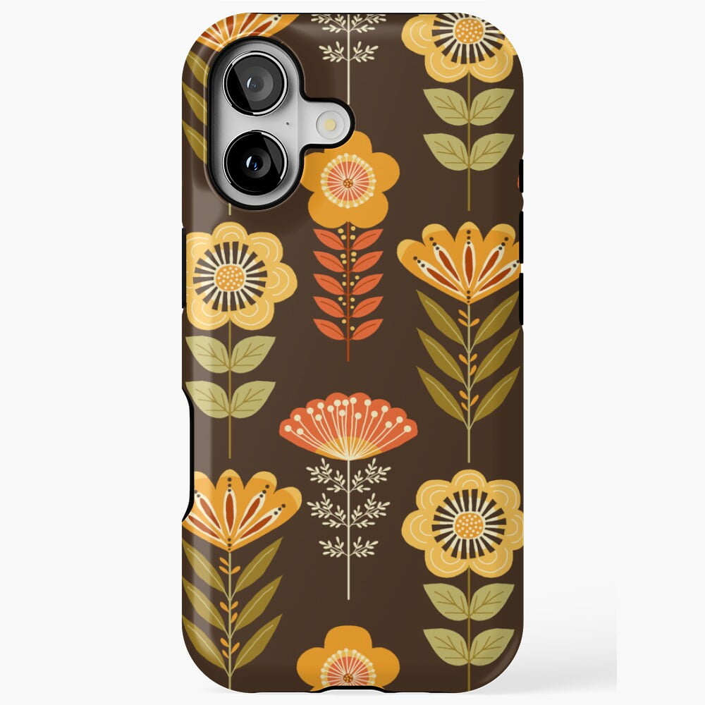 Retro Floral Print Vintage Aesthetic Pattern for iPhone 17 through 11 ...