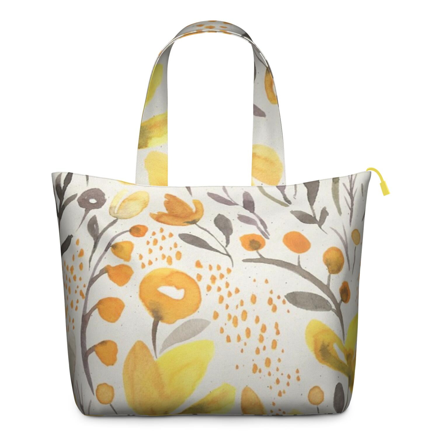 Retro Floral Weekender Bag, Large Capacity Carry-On Tote with Secure ...