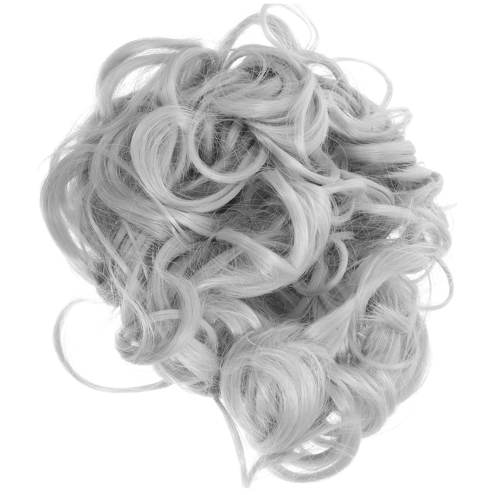 Retro Flower Bud Hair Bun Clip, Fake Curly Hair Bun Extension, Messy ...