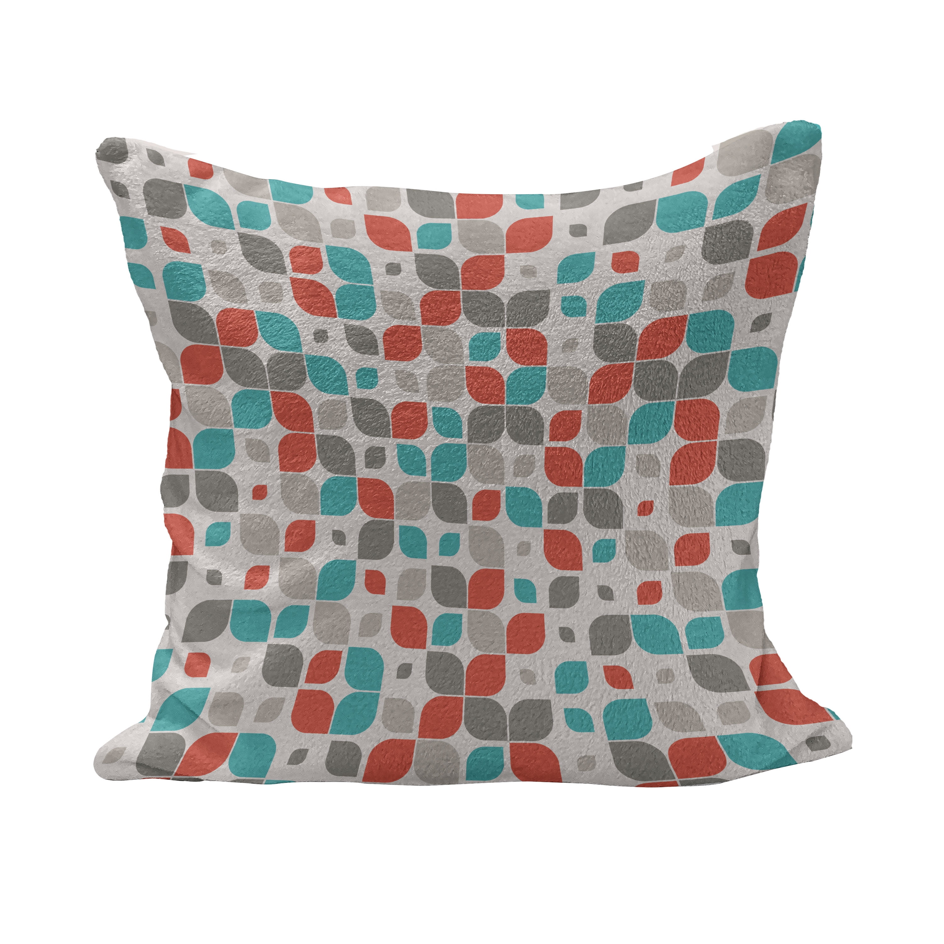 Retro Fluffy Throw Pillow Cushion Cover, Old Fashioned Style Abstract ...