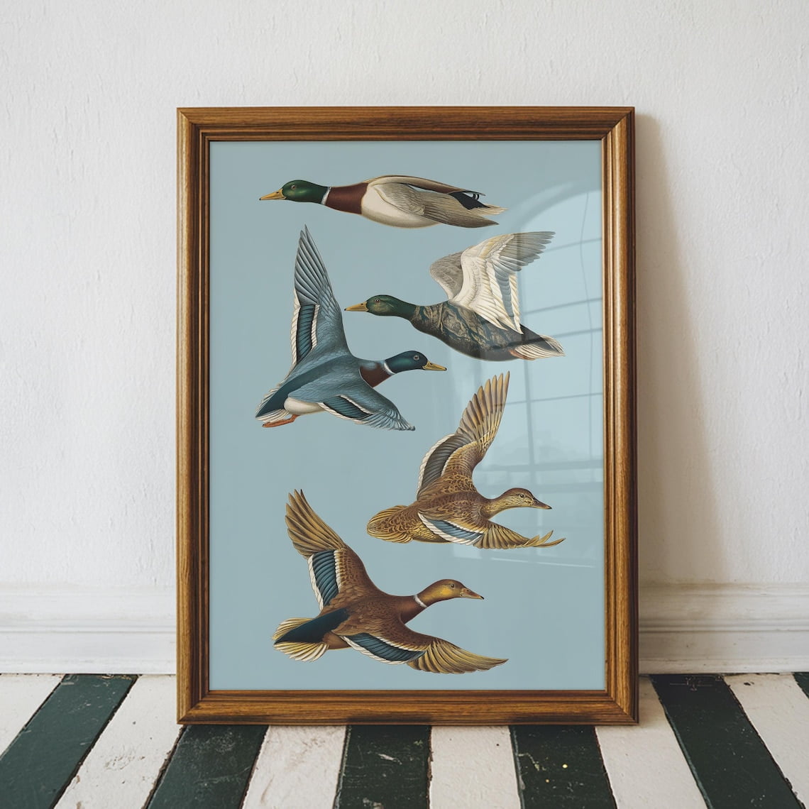 Retro Flying Ducks Poster Retro Outdoors Poster, Cabin Wall Decor ...