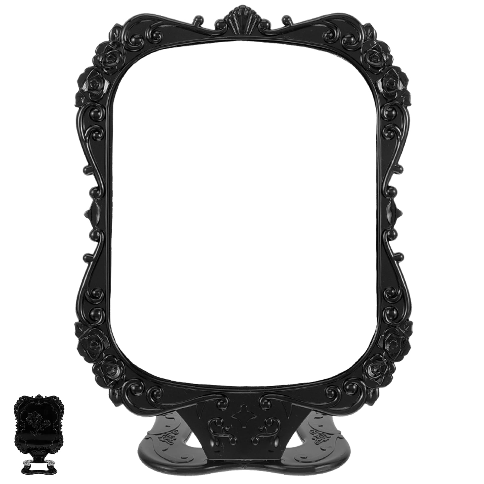 Retro Folding Mirror Magnifying Cosmetics Mirrors Travel Dresser For