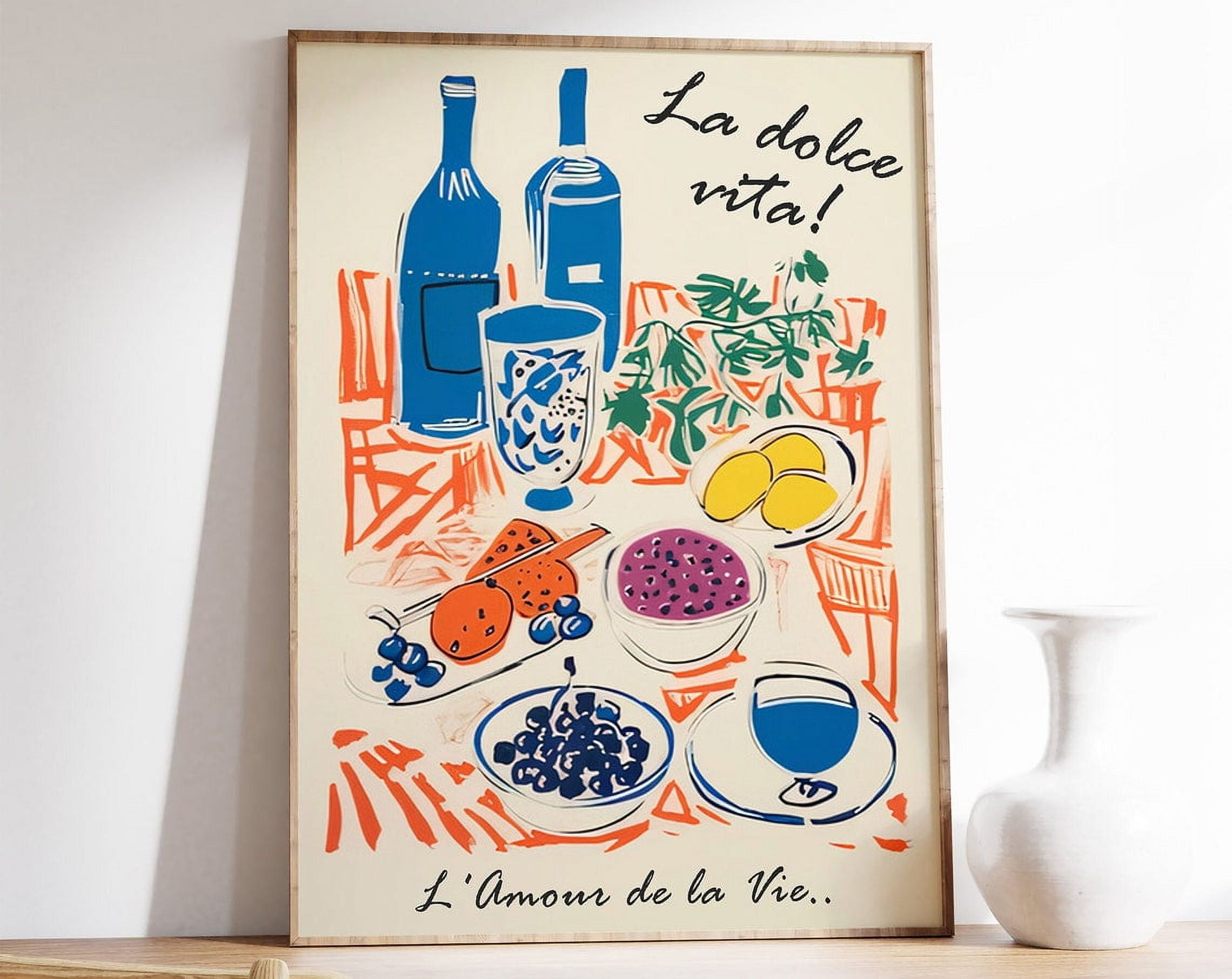 Retro Food Print, Vintage Food Art, Dinner Party Art, Kitchen Poster ...