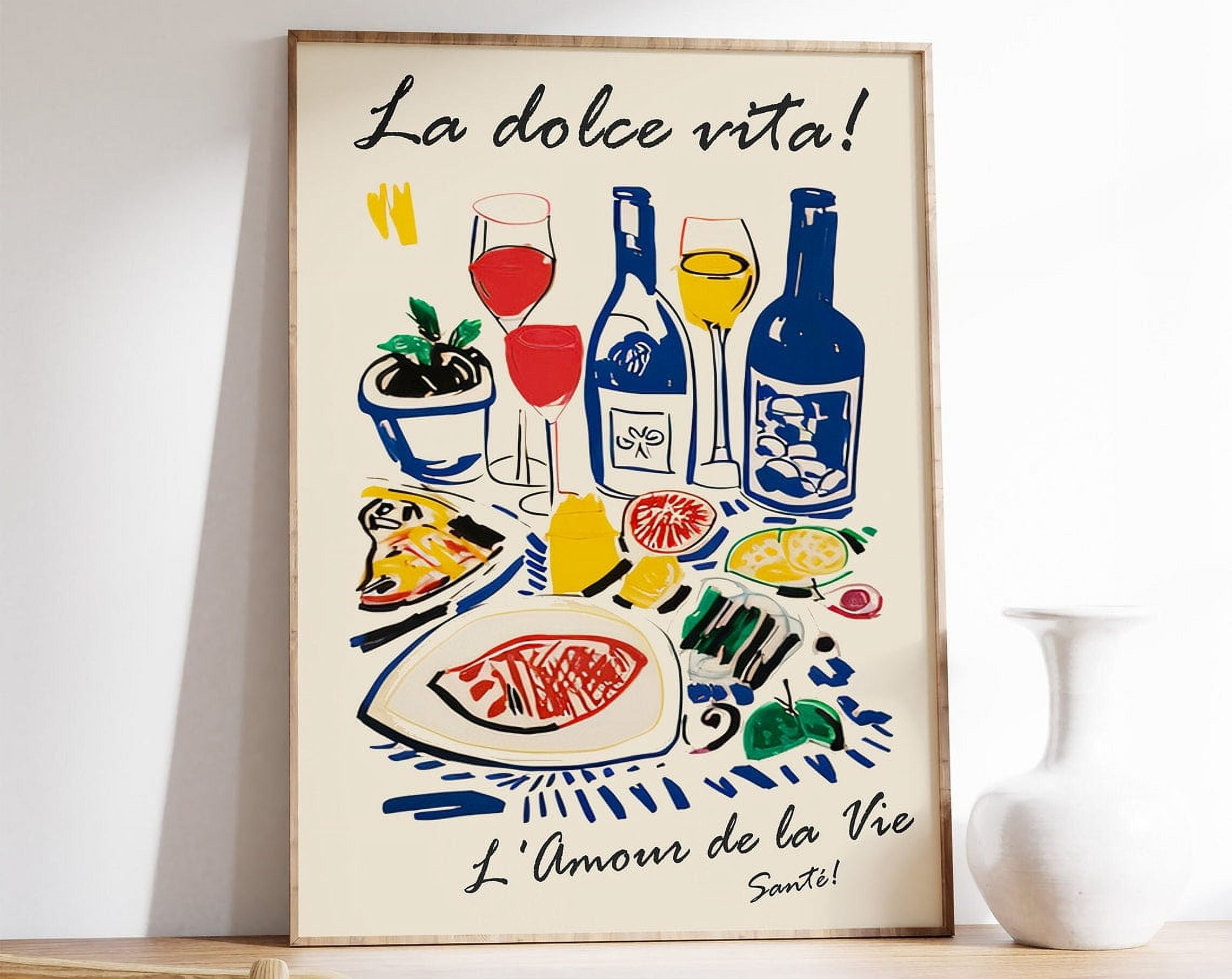 Retro Food Print, Vintage Food Art, Dinner Party Art, Kitchen Poster ...